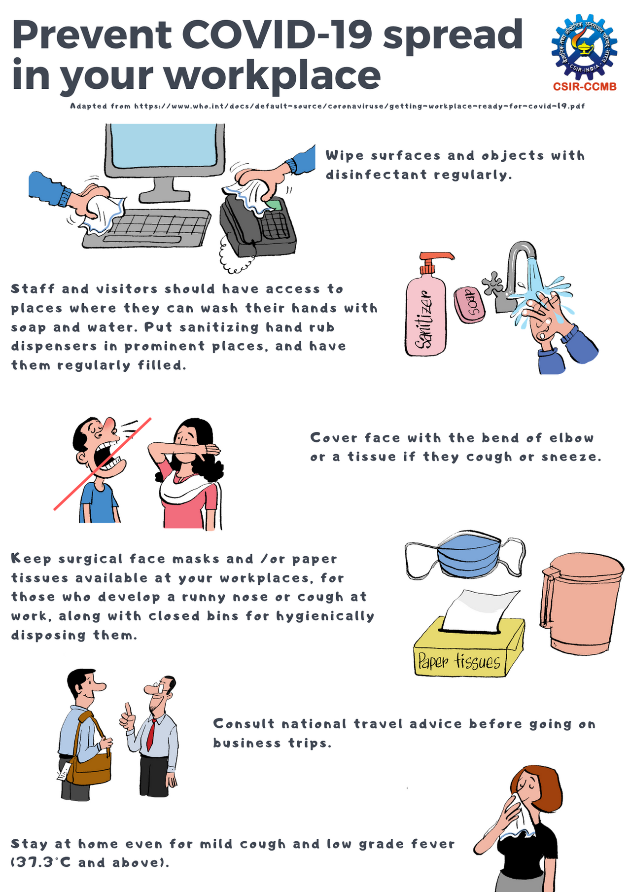 Prevent COVID-19 spread in your workplace - IndiaBioscience