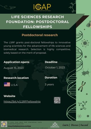 Life Sciences Research Foundation: Postdoctoral Fellowships ...
