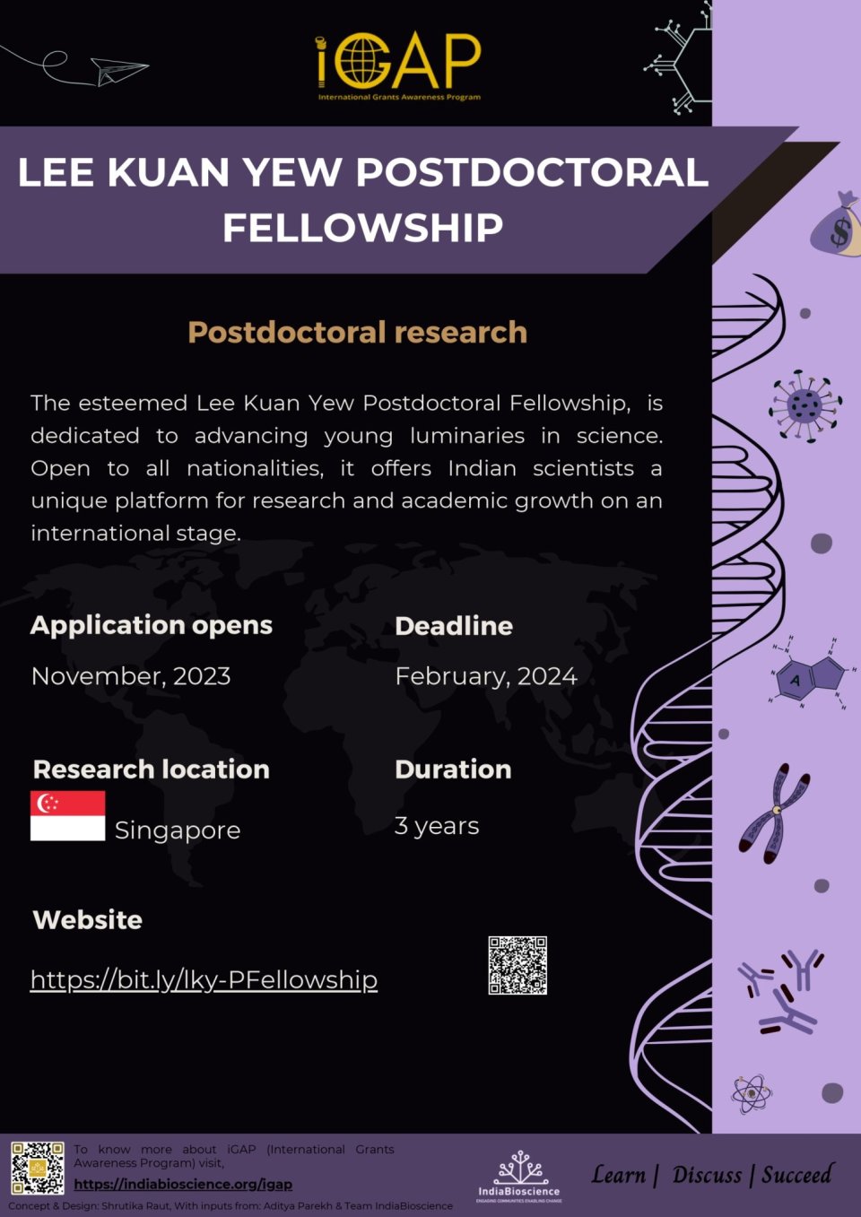 Lee Kuan Yew Postdoctoral Fellowship - IndiaBioscience