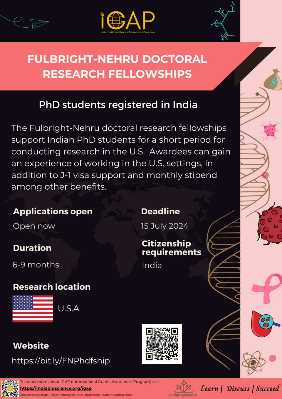 Fulbright-Nehru Doctoral Research Fellowships - IndiaBioscience